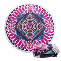 China Wholesale Extra Large Microfiber Beach Towel Sand-Free Absorbent Fast Dry Custom Logo Circle Towel Set for Home Use for sale