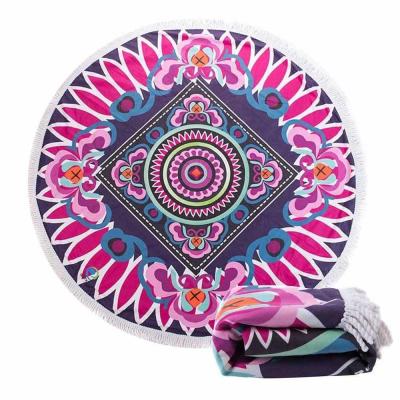 China Wholesale Extra Large Microfiber Beach Towel Sand-Free Absorbent Fast Dry Custom Logo Circle Towel Set for Home Use for sale