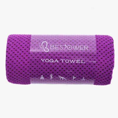 China Custom Print Non slip Microfiber Yoga Towel Recycled Yoga Towel Microfiber Anti-slip Yoga Mat Towel for sale