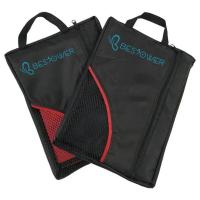 China Gym Fitness With Black Mesh Bag Custom Logo Microfiber Sports Towel for sale