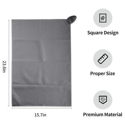 China Quick Dry Microfiber Waffle Golf Towel In Various Colors Transfer / Digital Print Compressed For Golfers for sale