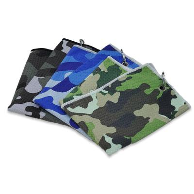 China Screen Printing Logo Microfiber Golf Towel Bulk Custom for sale