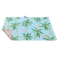China OEM ODM Waffle Weave Printed Microfiber Golf Towel Custom Logo for sale