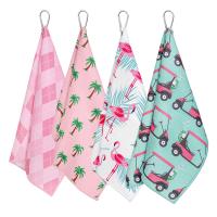 China Microfiber Fabric Waffle Golf Towel 14 Color Custom Size for sale