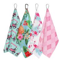China Sublimation Cooling Microfiber Golf Towel Custom Logo Printed for sale