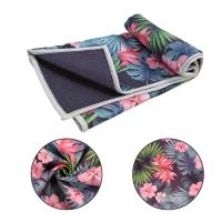 China Microfiber Waffle Sublimation Printing Custom logo Magnetic Microfiber Golf Towel with Magnet Landing Pad Golf Towel Clip for sale