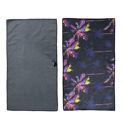 China Wholesale Custom Logo Highest Strength Magnet Microfiber Waffle Sublimation Printed Golf Towels With Magnetic Clip for sale