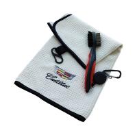 China Microfiber Polyester Blank Towel Printed Sublimated Golf Sports Microfiber Golf Towel With Magnetic for sale