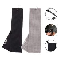 China Waffle Microfiber Golf Towel Fitness Cooling Towel Customized Logo With OPP Bag for sale