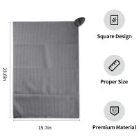 China Light Weight Quick Drying Microfiber Waffle Pattern Tri-fold Golf Towel With Hook And Clip Easy To Carry Custom Golf Towel for sale