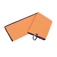 China Portable Polyester Sublimated Microfiber Waffle Weave Custom Print Golf Towel with clip for sale