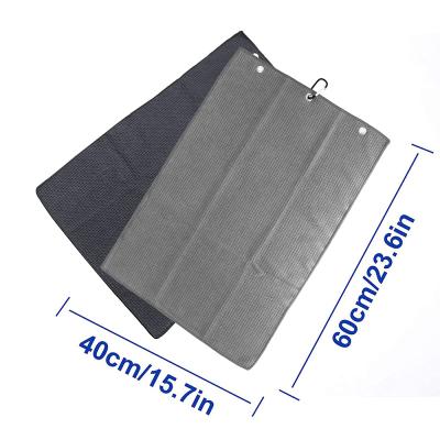China New Style WaffleGolf Towel Custom Print Microfiber Golf Towel With Hook for sale