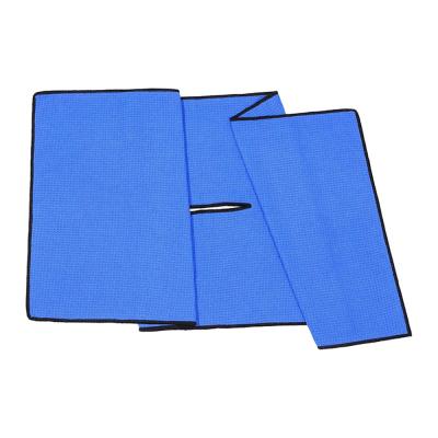 China Custom Logo Soft Microfiber Golf Waffle Towel Plain Dyed for sale