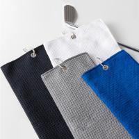 China Custom Print Simple New Design Magnetic Personalized Large Microfiber Golf Towel for sale