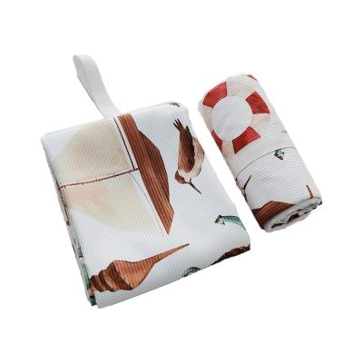 China Factory Ribbed Texture Microfiber Sports Towel for Fitness Travel for sale