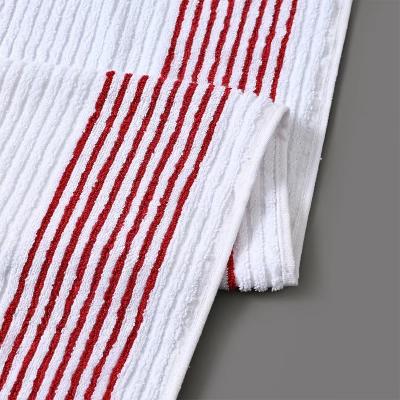 China Green Blue Red Gray Black Customized Logo Simple Strip Design Cotton 22x42inch Caddy Golf Towel Wholesale Caddy Microfiber Golf Towel for sale