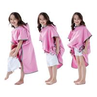 China Microfibre Kids Childrens Hooded Poncho Towels For Beach for sale