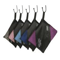 China Custom Quick-dry Towel With Logo Square Mesh Bag Microfiber Sports Towel for sale