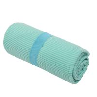 China Solid Color Green Quick Drying Ribbed Microfiber Sports Towel for sale