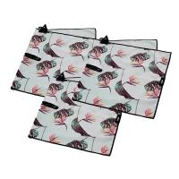 China Full Color Printing Golf Towels With Carabiner Waffle Microfiber Golf Towel for sale