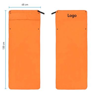 China Custom Embroidered logo with Zipper Pocket  Sport Bench Microfiber Gym Towel for sale