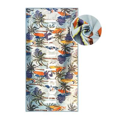 China Custom Anti-slip Sand Free Quick Dry Sublimation Microfiber Beach Towels for sale