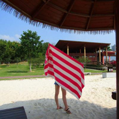 China Custom Style Towel Striped Pool Towels With Logo Print Microfiber Suede Towel for sale