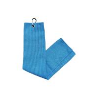 China Customized Logo High Quality Waffle Microfiber Golf Towel with Carabiner for sale