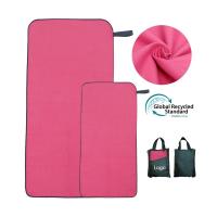 China Soft Absorbent Comfortable Custom Size Pink Microfiber Gym Towel for sale