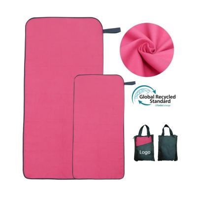 China Soft Absorbent Comfortable Custom Size Pink Microfiber Gym Towel for sale