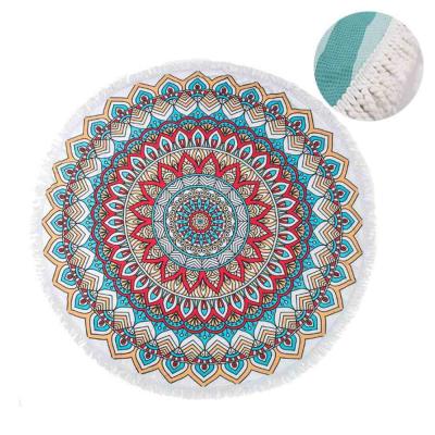 China Sand-Free Travel Gear for Pool Surfing Camping Round Microfiber Beach Towel for sale