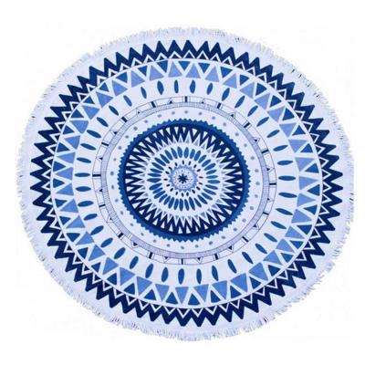 China High Quality Custom Round Towel with Tropical Style Microfiber Beach Towel for sale