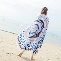 China High Quality Custom Round Towel with Tropical Style Microfiber Beach Towel for sale