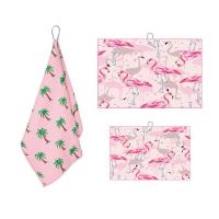 China Printed  Accessories hook Golf Towel Custom Logo Microfiber Golf Towel for sale