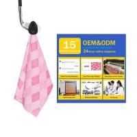 China Customized Print Golf Towel Ball Cleaning Towel Waffle Golf Towel for sale