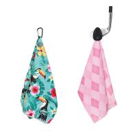 China High Quality Custom Easy Clean with Carabiner Waffle Golf Towel for sale