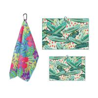 China Rectangle Personalized Printing with Customized Logo Waffle Golf Towel for sale