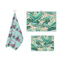 China Rectangle Personalized Printing with Customized Logo Waffle Golf Towel for sale