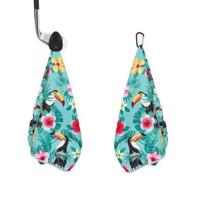 China Eco Friendly Sublimation Microfibre Rpet Polyester Waffle Golf Towel for sale