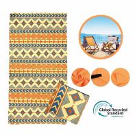 China Quick Dry Suede Travel Towel 2-in-1 bag Wholesale Microfiber Beach Towel for sale