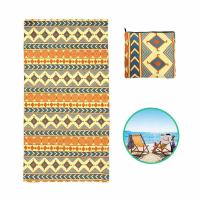 China Quick Dry Suede Travel Towel 2-in-1 bag Wholesale Microfiber Beach Towel for sale