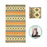 China Microfiber Suede Yoga Towel Digital Print 2-in-1 bag Microfiber Beach Towel for sale