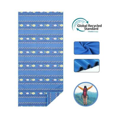 China 75x150cm Quick Dry Sand Free Towel With Logo Custom Microfiber Beach Towel for sale