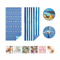 China Custom Oversized Large Personalized Double Sided Microfiber Beach Towel for sale