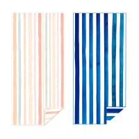 China Custom Stripe Printed Sublimation Quick Dry Large Printed Beach Towel for sale