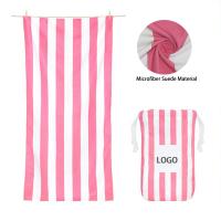 China Eco-friendly Customized Color Striped Pattern Printed Beach Towel for sale