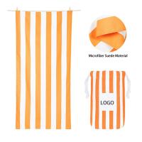 China Eco-friendly Customized Color Striped Pattern Printed Beach Towel for sale