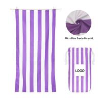 China Eco-friendly Customized Color Striped Pattern Printed Beach Towel for sale