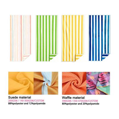 China Fast Drying Gym & Beach Towel Sand-Free Fitness Printed Beach Towel for sale