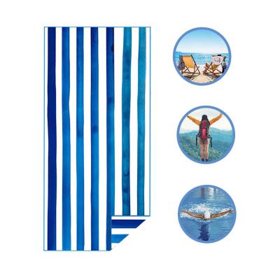China GRS Certified Recycled Personalized Soft Absorbent Printed Beach Towel for sale